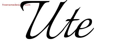 Calligraphic Name Tattoo Designs Ute Download Free - Free Name Designs
