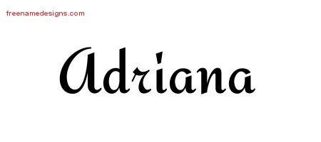Calligraphic Stylish Name Tattoo Designs Adriana Download Free - Free ...