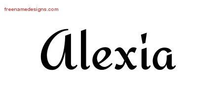 Calligraphic Stylish Name Tattoo Designs Alexia Download Free - Free ...