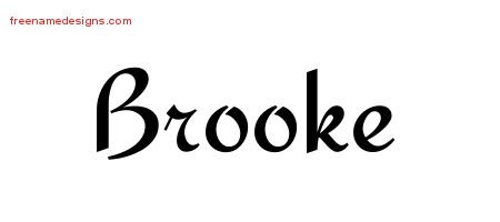 Calligraphic Stylish Name Tattoo Designs Brooke Download Free - Free ...