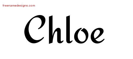 Calligraphic Stylish Name Tattoo Designs Chloe Download Free - Free ...