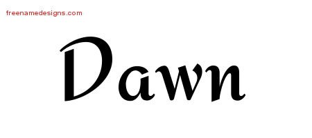 Calligraphic Stylish Name Tattoo Designs Dawn Download Free - Free Name ...