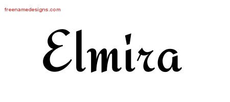 Calligraphic Stylish Name Tattoo Designs Elmira Download Free - Free ...