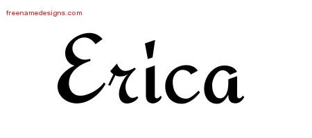 Calligraphic Stylish Name Tattoo Designs Erica Download Free - Free ...