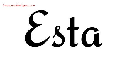 Calligraphic Stylish Name Tattoo Designs Esta Download Free - Free Name ...