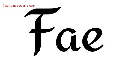 Calligraphic Stylish Name Tattoo Designs Fae Download Free - Free Name ...