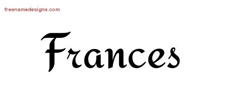 Calligraphic Stylish Name Tattoo Designs Frances Download Free - Free ...