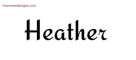 Calligraphic Stylish Name Tattoo Designs Heather Download Free - Free ...