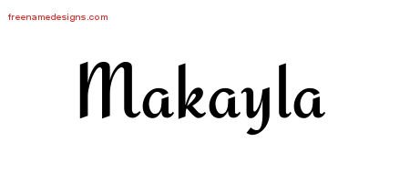 Calligraphic Stylish Name Tattoo Designs Makayla Download Free - Free ...