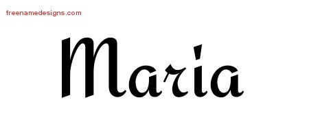 Calligraphic Stylish Name Tattoo Designs Maria Download Free - Free ...