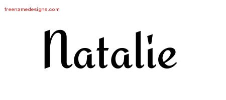 Calligraphic Stylish Name Tattoo Designs Natalie Download Free - Free ...