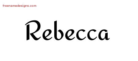 Calligraphic Stylish Name Tattoo Designs Rebecca Download Free - Free ...