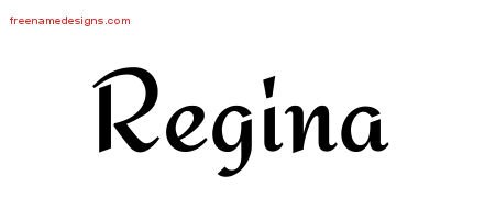 Calligraphic Stylish Name Tattoo Designs Regina Download Free - Free ...