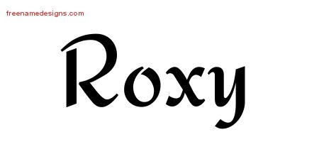 Calligraphic Stylish Name Tattoo Designs Roxy Download Free - Free Name ...