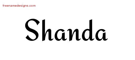 Calligraphic Stylish Name Tattoo Designs Shanda Download Free - Free ...