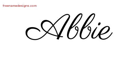 Classic Name Tattoo Designs Abbie Graphic Download - Free Name Designs
