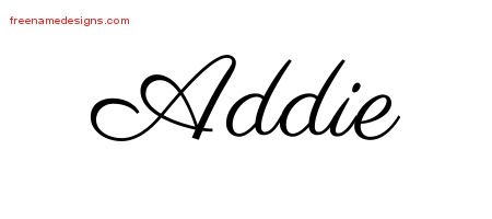Classic Name Tattoo Designs Addie Graphic Download - Free Name Designs