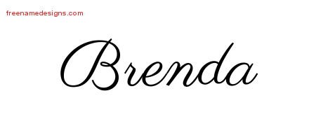 Classic Name Tattoo Designs Brenda Graphic Download - Free Name Designs