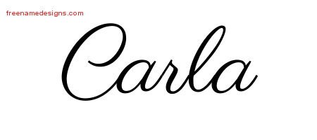 Classic Name Tattoo Designs Carla Graphic Download - Free Name Designs