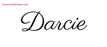 Classic Name Tattoo Designs Darcie Graphic Download - Free Name Designs