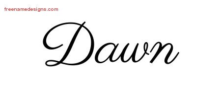 Classic Name Tattoo Designs Dawn Graphic Download - Free Name Designs