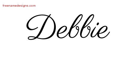 Classic Name Tattoo Designs Debbie Graphic Download - Free Name Designs