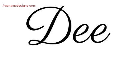 Classic Name Tattoo Designs Dee Graphic Download - Free Name Designs
