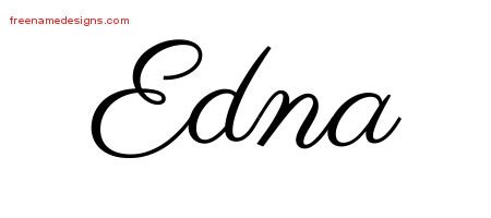 Classic Name Tattoo Designs Edna Graphic Download - Free Name Designs