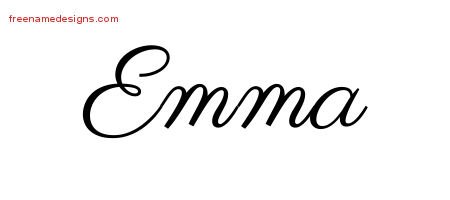 Classic Name Tattoo Designs Emma Graphic Download - Free Name Designs