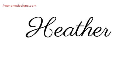 Classic Name Tattoo Designs Heather Graphic Download - Free Name Designs