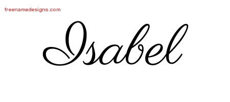 Classic Name Tattoo Designs Isabel Graphic Download - Free Name Designs