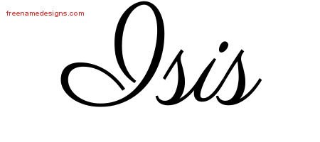 Classic Name Tattoo Designs Isis Graphic Download - Free Name Designs