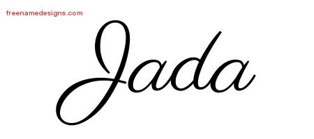 Classic Name Tattoo Designs Jada Graphic Download - Free Name Designs