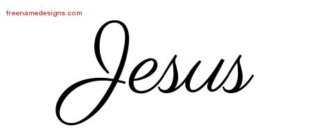 Classic Name Tattoo Designs Jesus Graphic Download - Free Name Designs