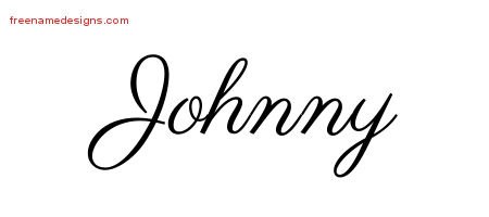 Classic Name Tattoo Designs Johnny Graphic Download - Free Name Designs