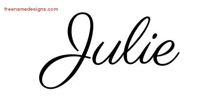 Classic Name Tattoo Designs Julie Graphic Download - Free Name Designs