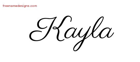 Classic Name Tattoo Designs Kayla Graphic Download - Free Name Designs