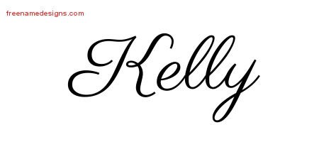 Classic Name Tattoo Designs Kelly Graphic Download - Free Name Designs