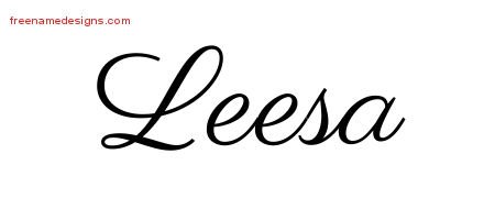 Classic Name Tattoo Designs Leesa Graphic Download - Free Name Designs