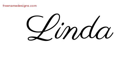 Classic Name Tattoo Designs Linda Graphic Download - Free Name Designs