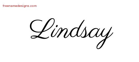 Classic Name Tattoo Designs Lindsay Graphic Download - Free Name Designs