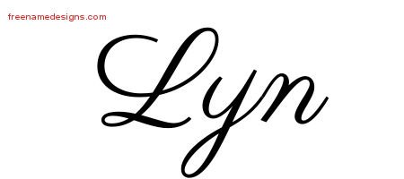 Classic Name Tattoo Designs Lyn Graphic Download - Free Name Designs