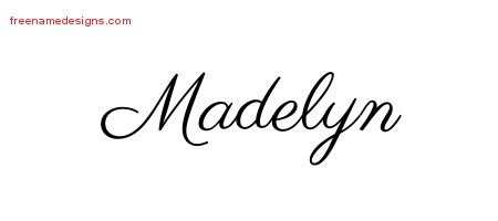 Classic Name Tattoo Designs Madelyn Graphic Download - Free Name Designs