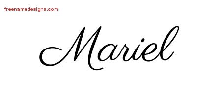 Classic Name Tattoo Designs Mariel Graphic Download - Free Name Designs