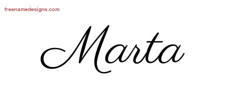 Classic Name Tattoo Designs Marta Graphic Download - Free Name Designs