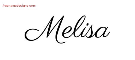 Classic Name Tattoo Designs Melisa Graphic Download - Free Name Designs