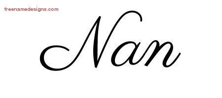 Classic Name Tattoo Designs Nan Graphic Download - Free Name Designs