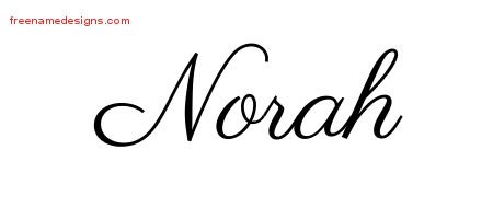 Classic Name Tattoo Designs Norah Graphic Download - Free Name Designs