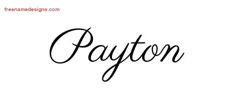 Classic Name Tattoo Designs Payton Graphic Download - Free Name Designs