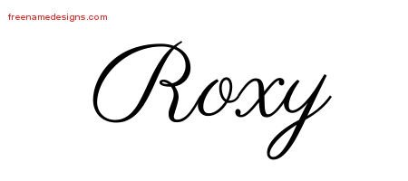Classic Name Tattoo Designs Roxy Graphic Download - Free Name Designs